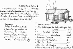 Plans de cabanes et guides, dimensions des matériaux, du bois.